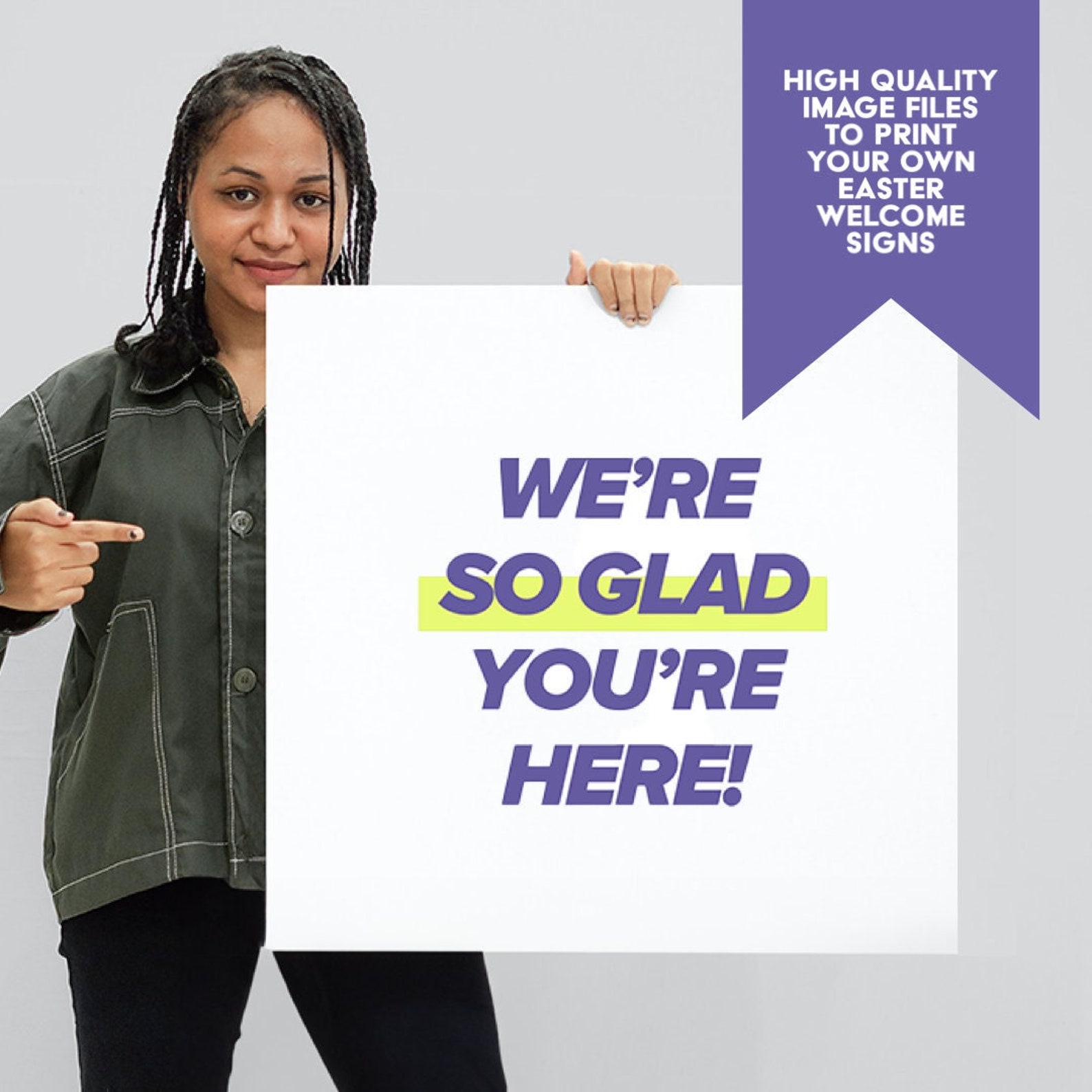 Easter Handheld Sign Designs for Your Church - Etsy