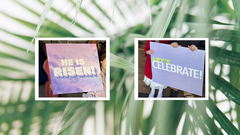 Easter Handheld Sign Designs for Your Church - Etsy