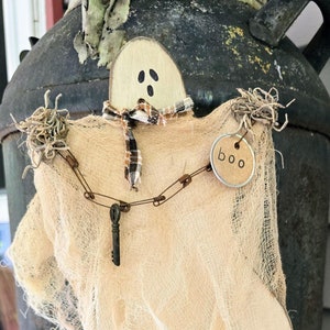 Halloween Ghost, Primitive Ghost, Rustic Ghost, Spooky Ghost, Wooden ...