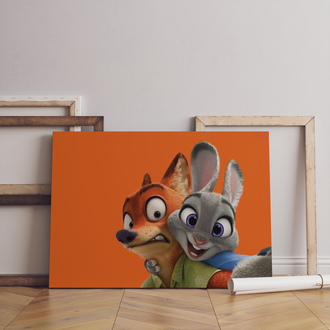 Zootopia Movie Poster Print, Movie Art Decor, Canvas Wall Art, Zootopia ...