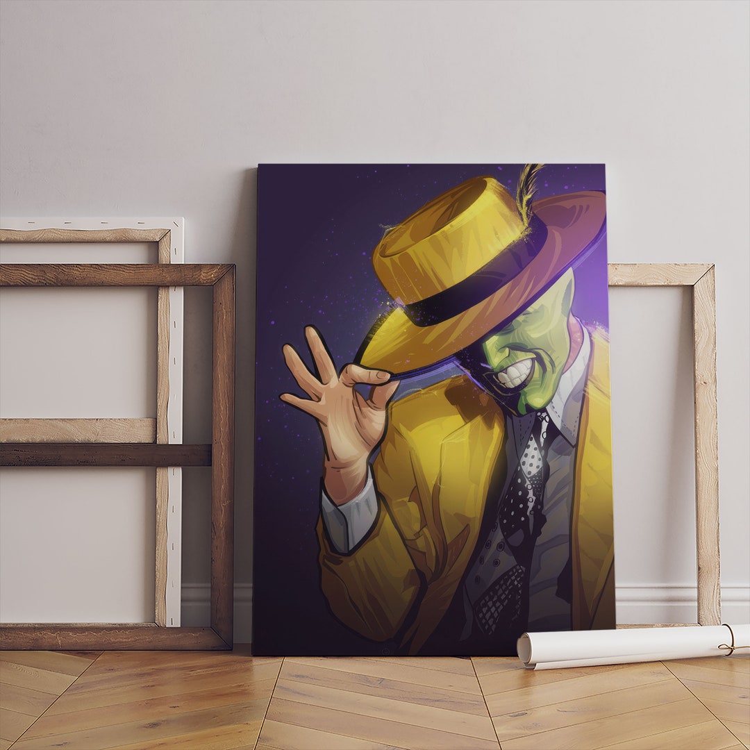 The Mask Movie Poster Print, Movie Art Decor, Canvas Wall Art, the Mask ...