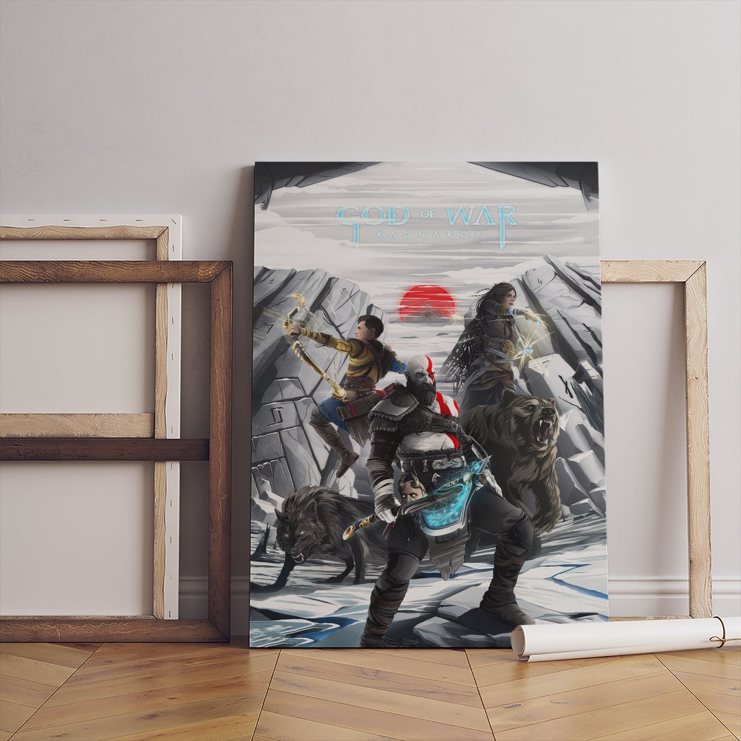 God of War Ragnarok Game Poster, Game Wall Art, Canvas Print, Gamer ...