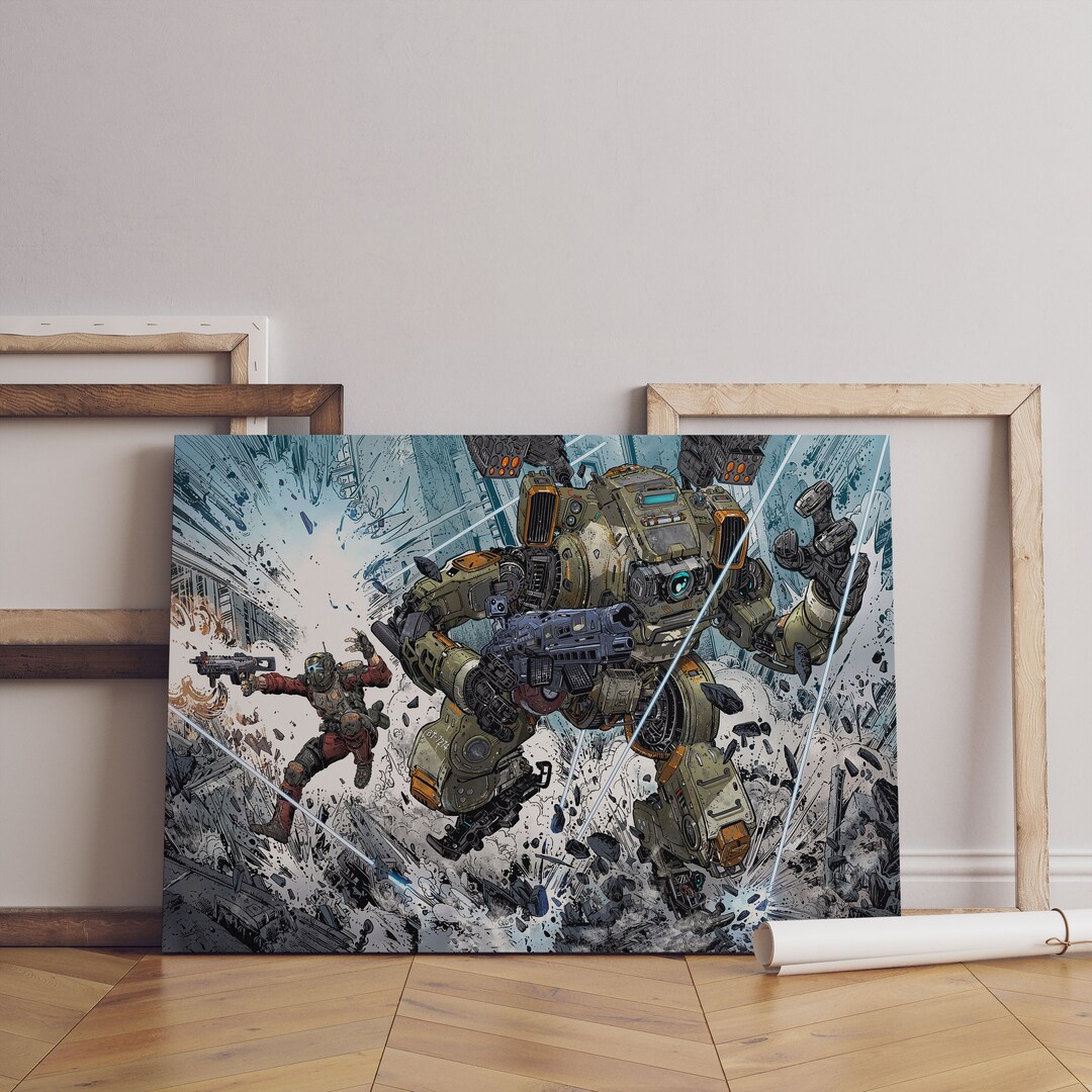 Titanfall Game Poster, Game Wall Art, Canvas Print, Gamer Gift ...