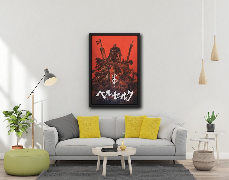 Guts Berserk Anime Poster, Anime Wall Art, Canvas Print, Anime Poster ...