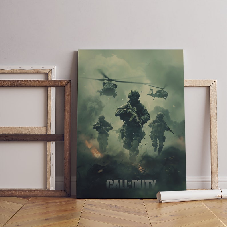 Call of Duty Game Poster, Game Wall Art, Canvas Print, Gamer Gift, Call ...
