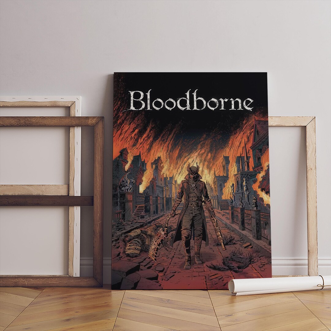 Bloodborne Game Poster, Game Wall Art, Canvas Print, Gamer Gift, Geek ...