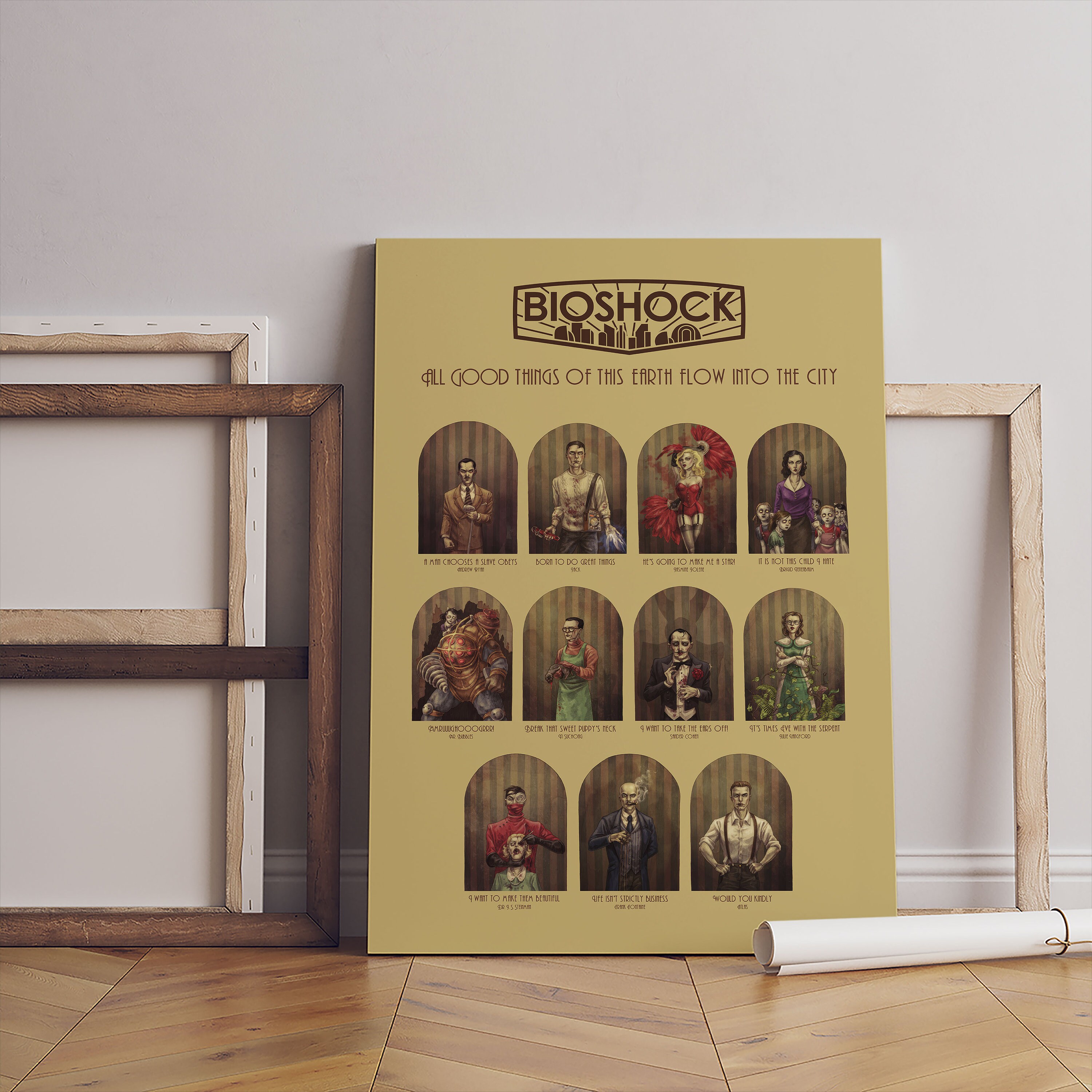 Bioshock Rapture Game Poster, Game Wall Art, Canvas Print, Gamer Gift ...