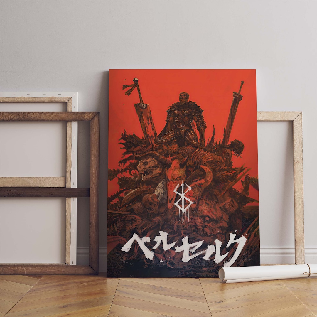 Guts Berserk Anime Poster, Anime Wall Art, Canvas Print, Anime Poster ...