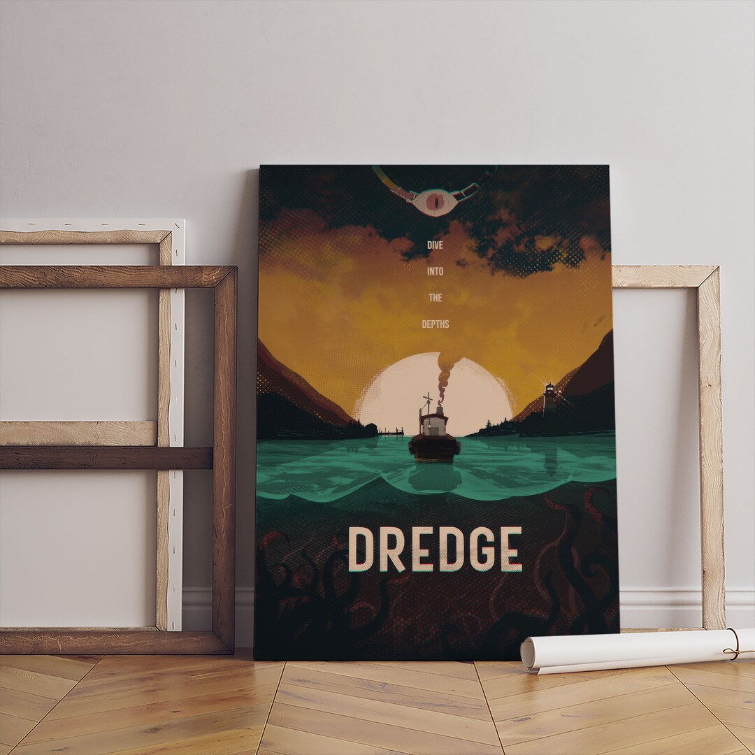 Dredge Game Poster, Game Wall Art, Canvas Print, Gamer Gift, Dredge ...