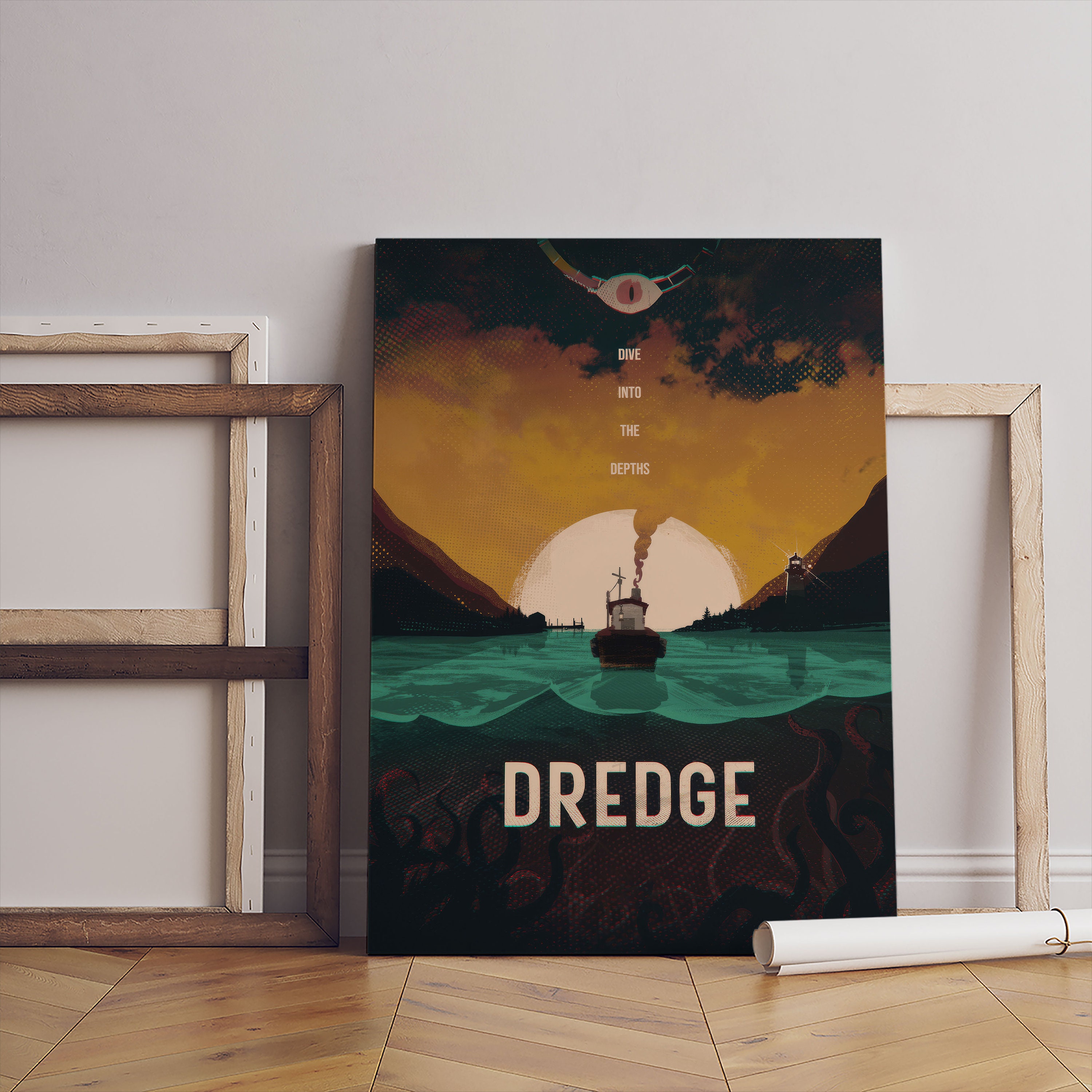 Dredge Game Poster, Game Wall Art, Canvas Print, Gamer Gift, Dredge ...