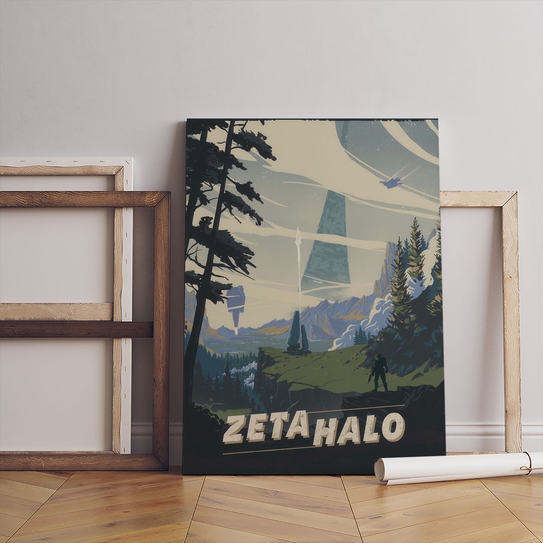 Halo Zeta Game Poster, Game Wall Art, Canvas Print, Gamer Gift, Halo ...