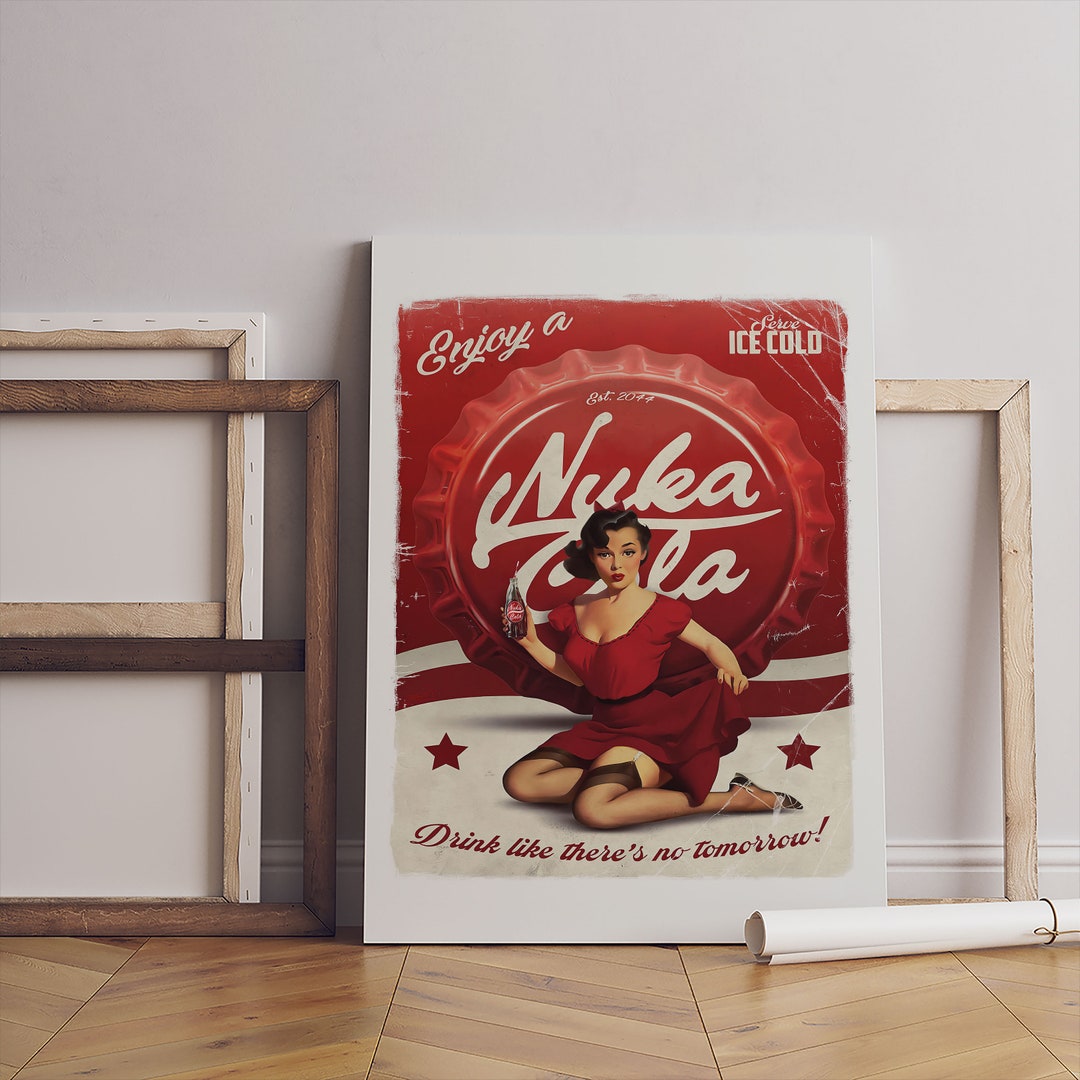 Fallout Nuka Cola Game Poster, Game Wall Art, Canvas Print, Gamer Gift ...