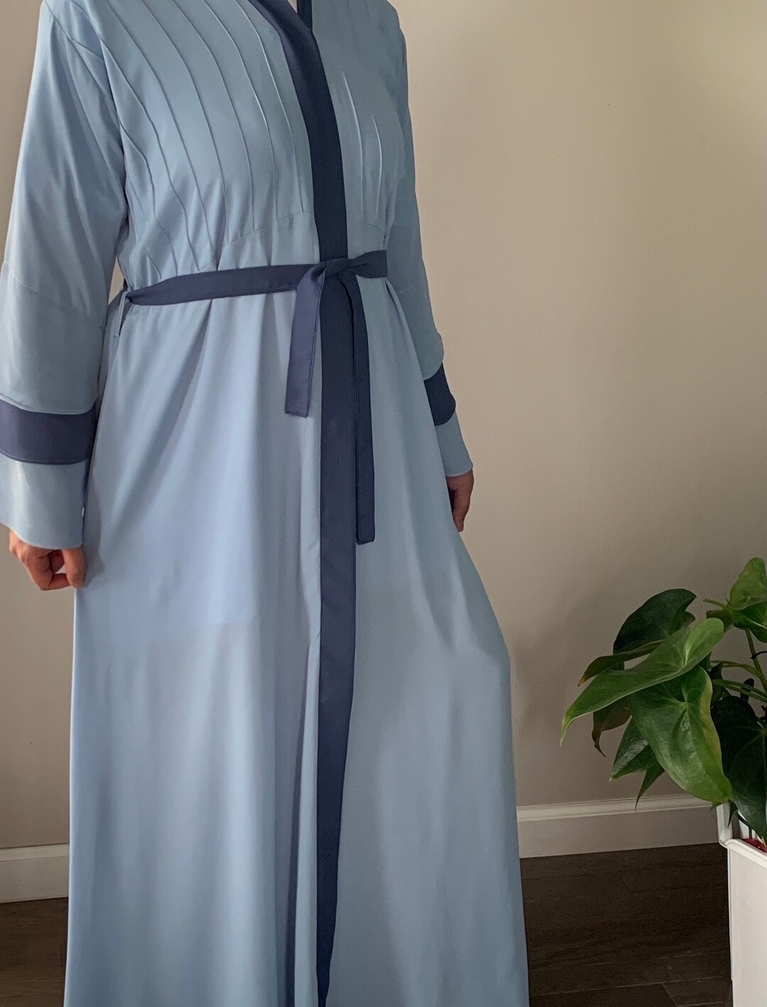 Two-toned Open Abaya Dress - Etsy