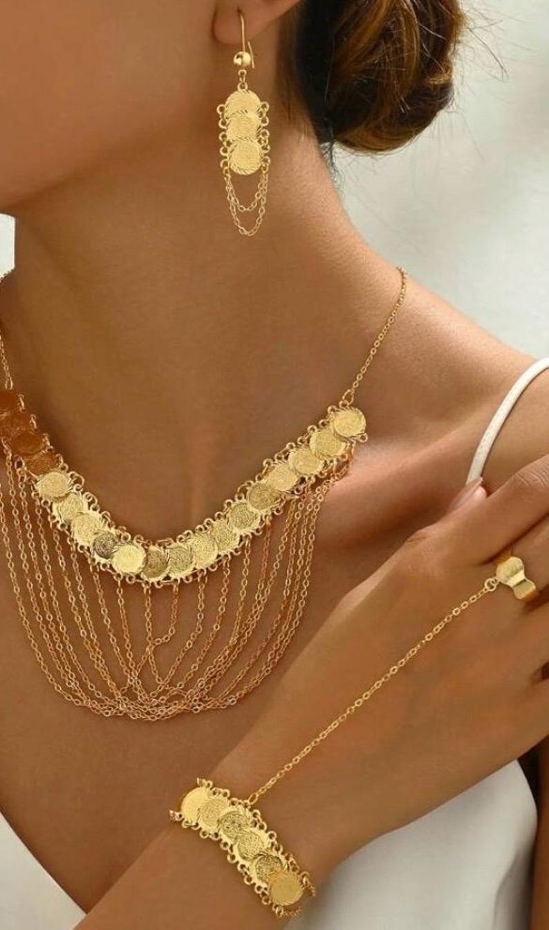 Beautiful Gold Coin Set 4 Pices - Etsy