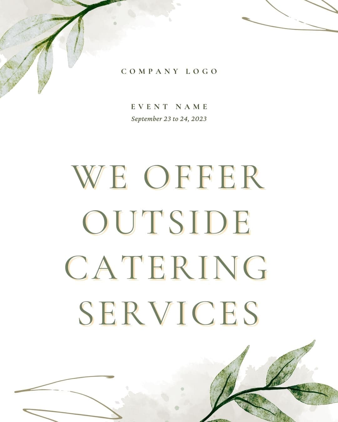 Catering Poster Template - Etsy