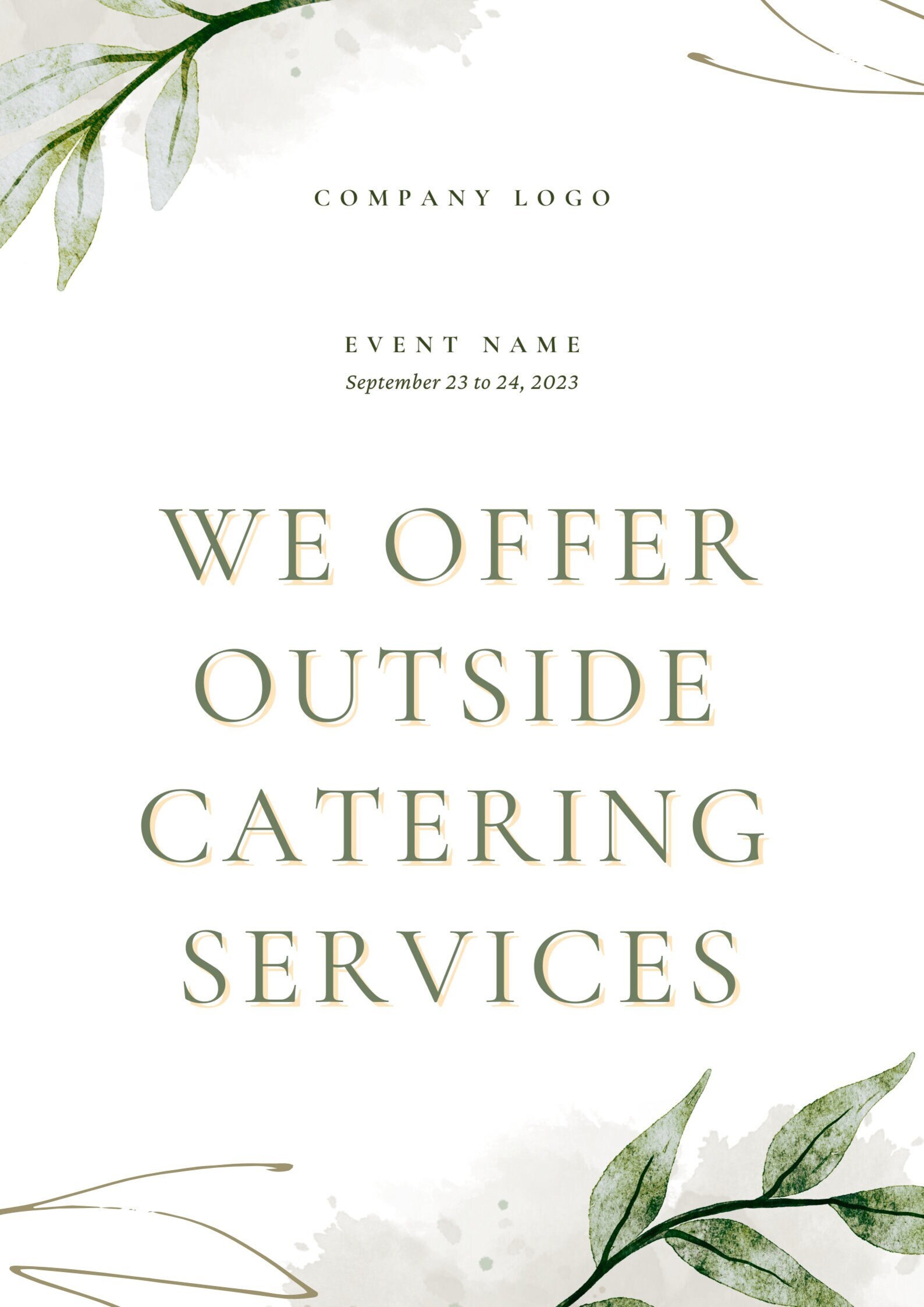 Catering Poster Template - Etsy