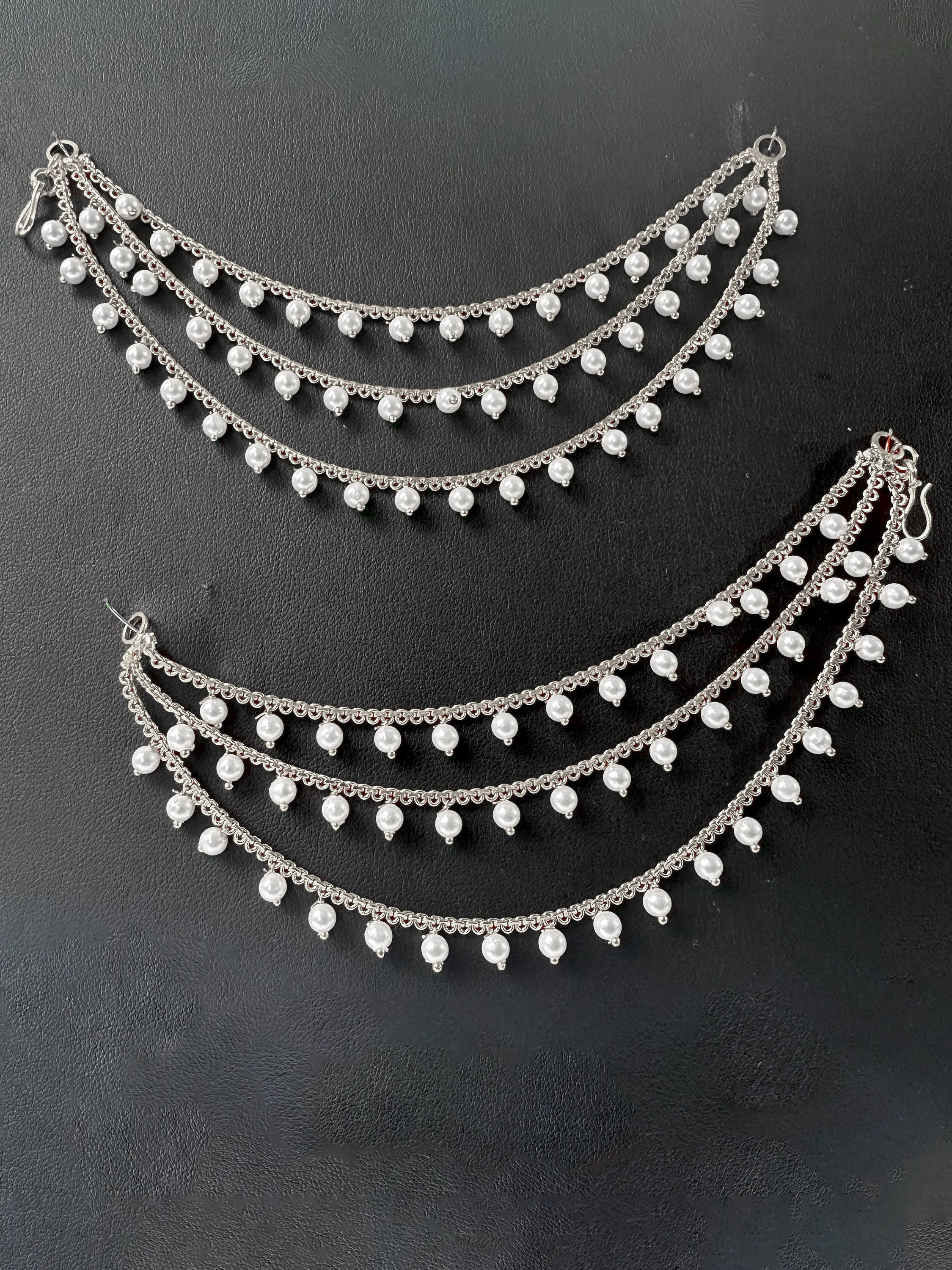 Silver Saharay Earring Chains – Indian Jhumka Jewelry - Etsy