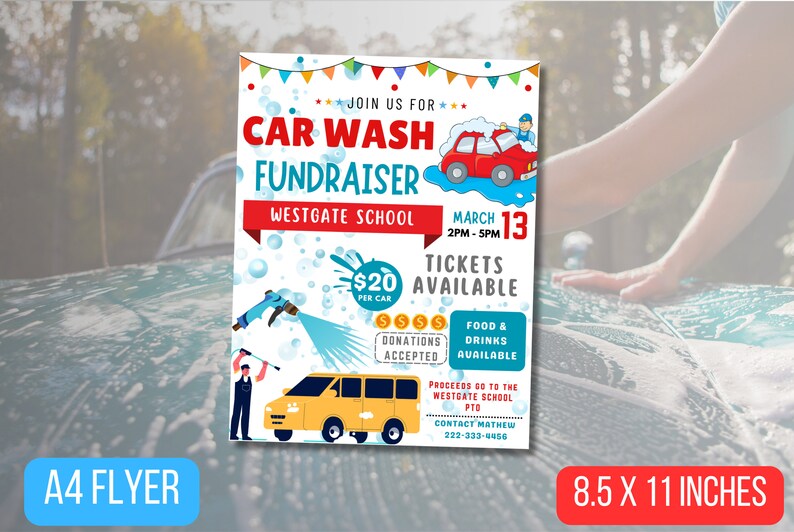 DOWNLOAD Car Wash Fundraiser Flyer, Car Wash Flyer, Fundraiser Flyer ...