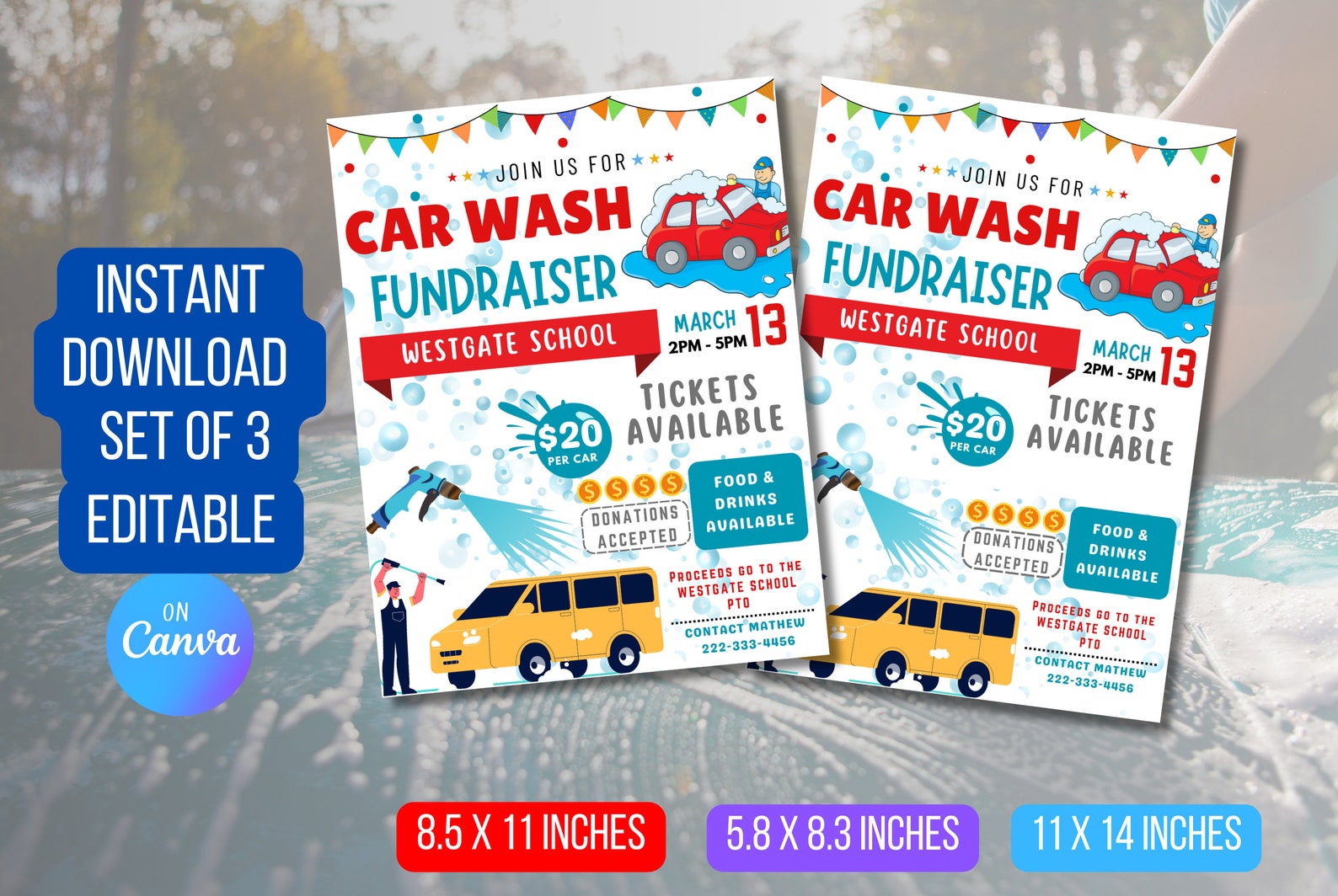 DOWNLOAD Car Wash Fundraiser Flyer, Car Wash Flyer, Fundraiser Flyer ...