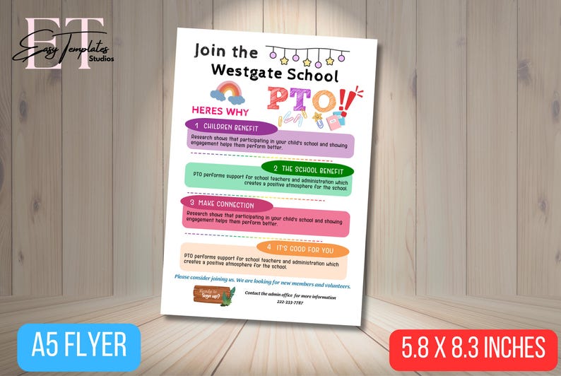 Download and Edit Why Join the PTA or PTO Flyer Template, School ...