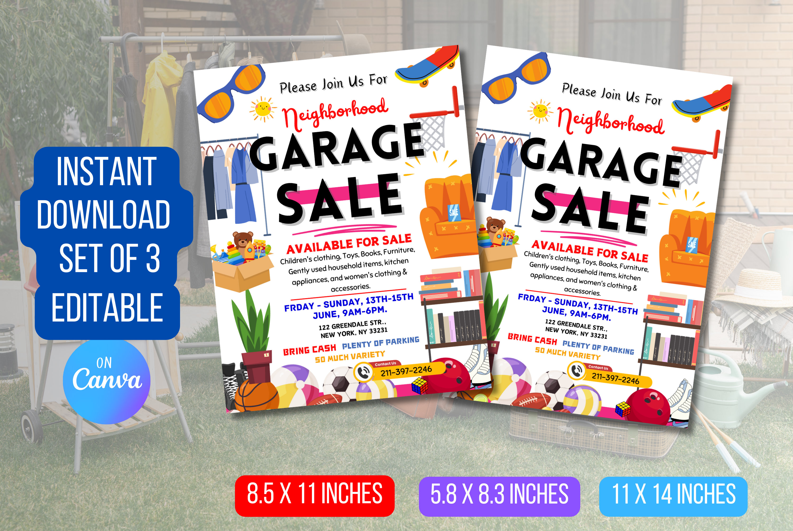 DOWNLOAD Garage Sale Flyer Template, Neighborhood Garage Sale Sign ...