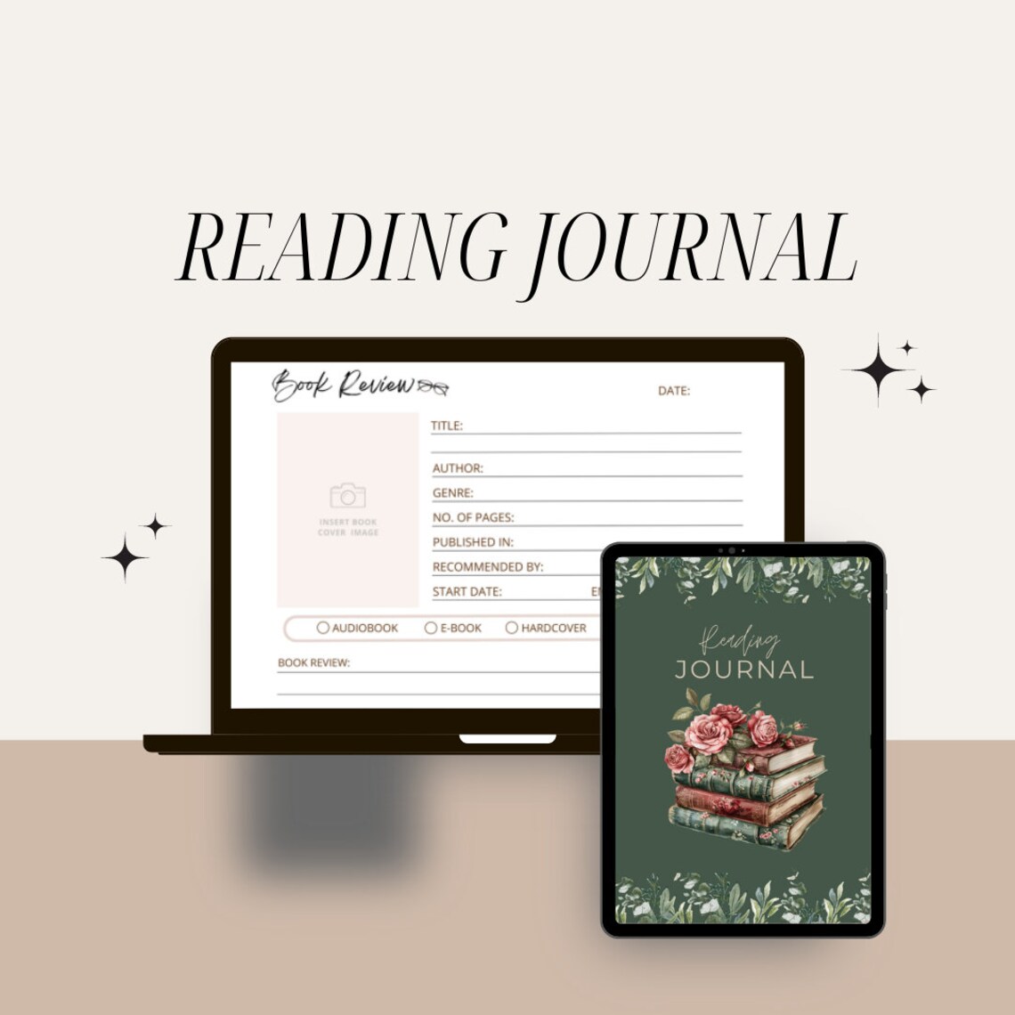 Digital Reading Journal - Etsy