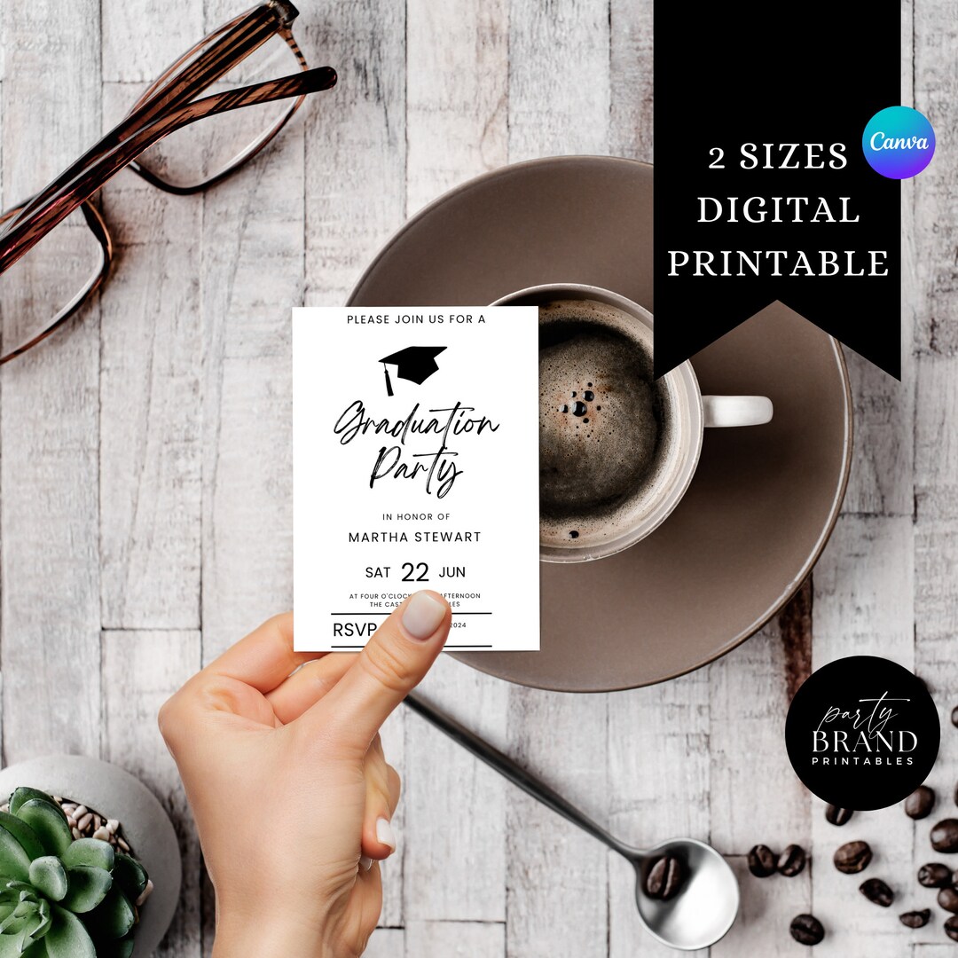 Graduation Invitation Insert Card Graduation Announcement Insert Cards ...