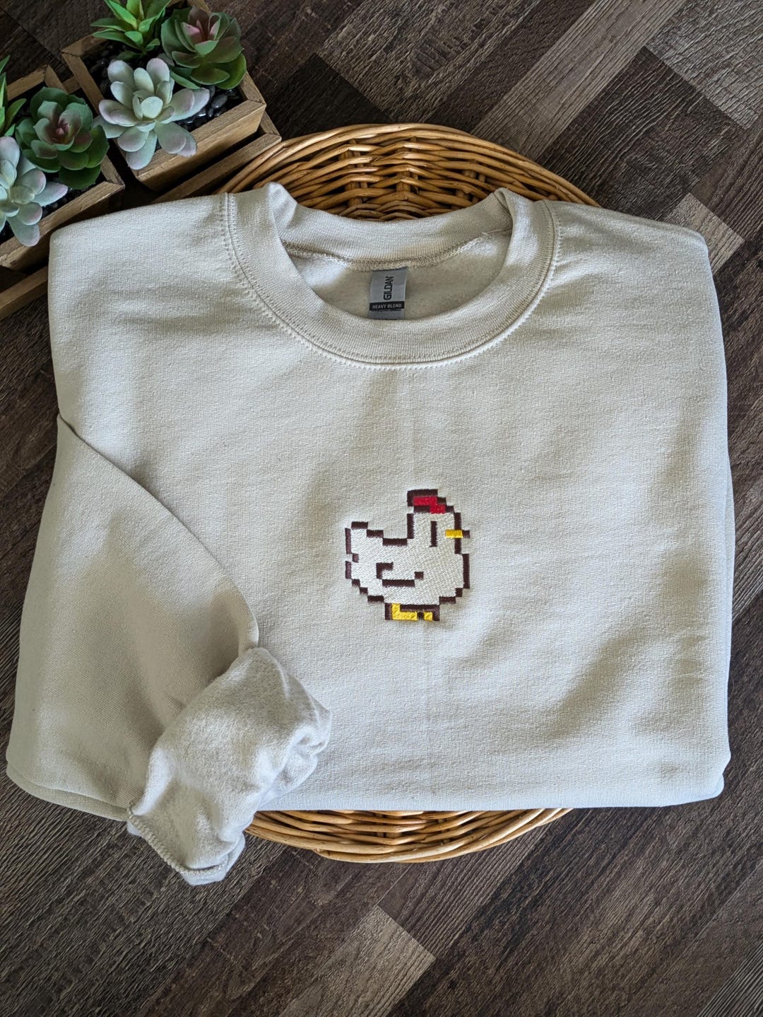 Stardew Valley Chicken Pixel Art Crewneck, Gaming Sweater, Gamer Gift ...