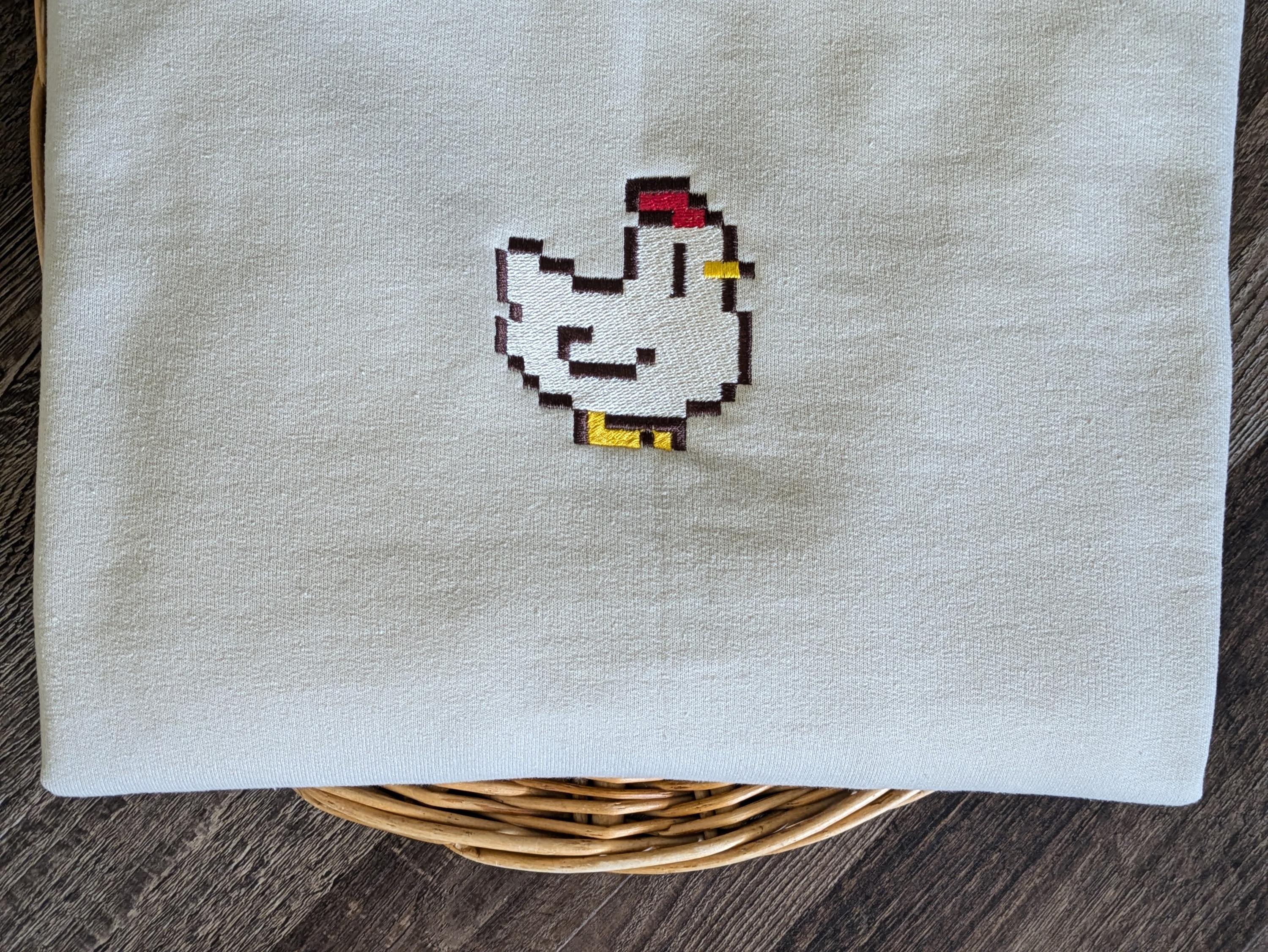 Stardew Valley Chicken Pixel Art Crewneck, Gaming Sweater, Gamer Gift ...