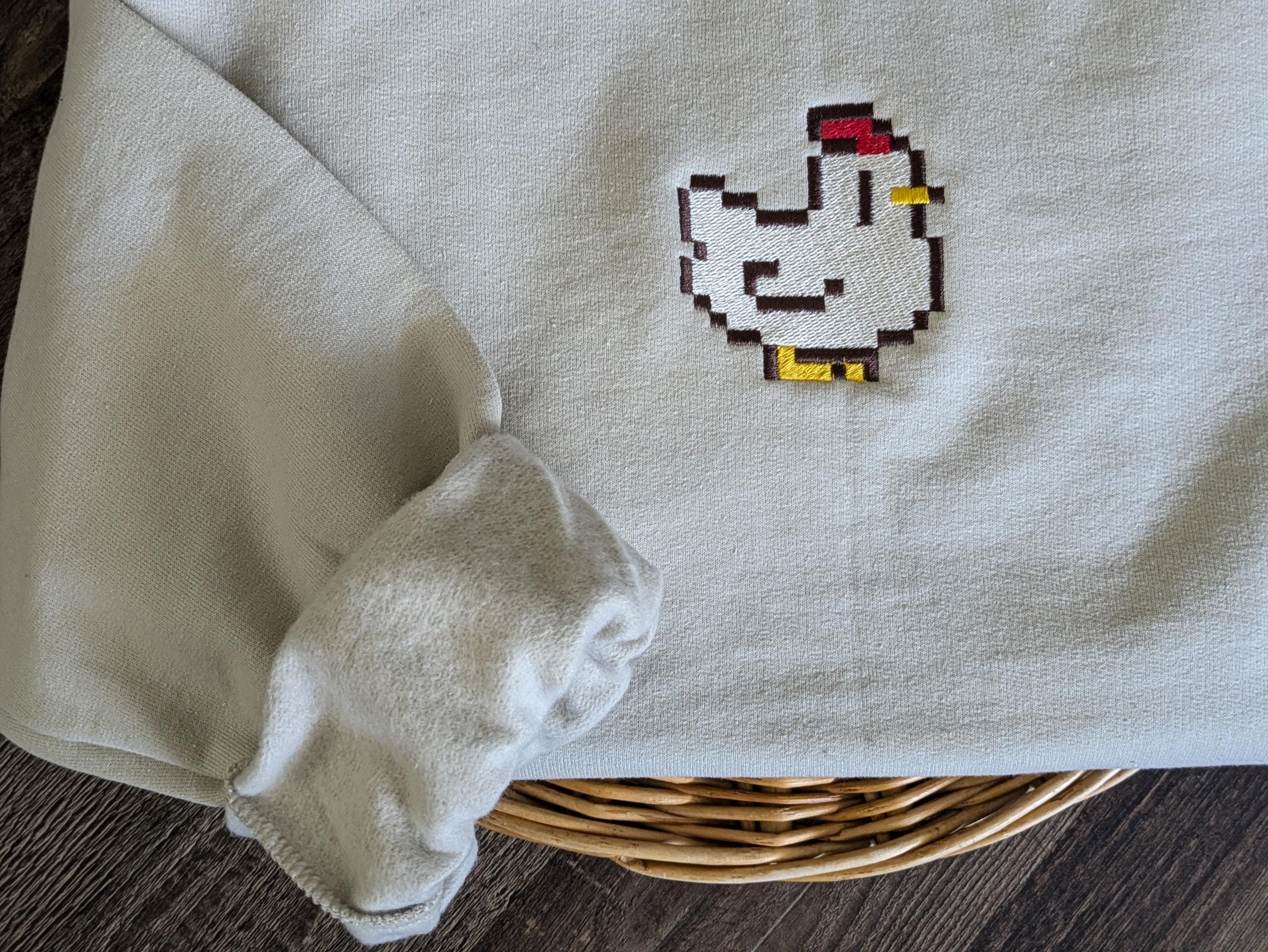 Stardew Valley Chicken Pixel Art Crewneck, Gaming Sweater, Gamer Gift ...