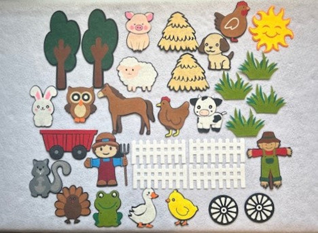 Farm Life Felt Board Play Set - Etsy
