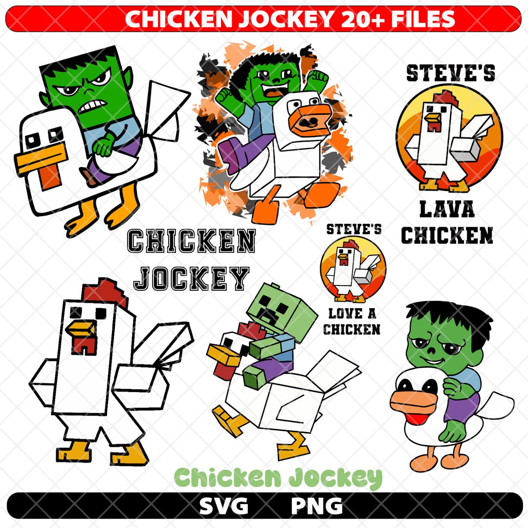 Chicken Jockey Minecraft SVG PNG - Etsy