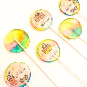 Rainbow Lollipops, Rainbow Birthday Lollipop, Rainbow Party Favors ...