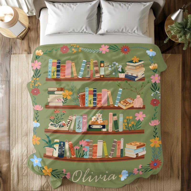 Library Blanket - Etsy