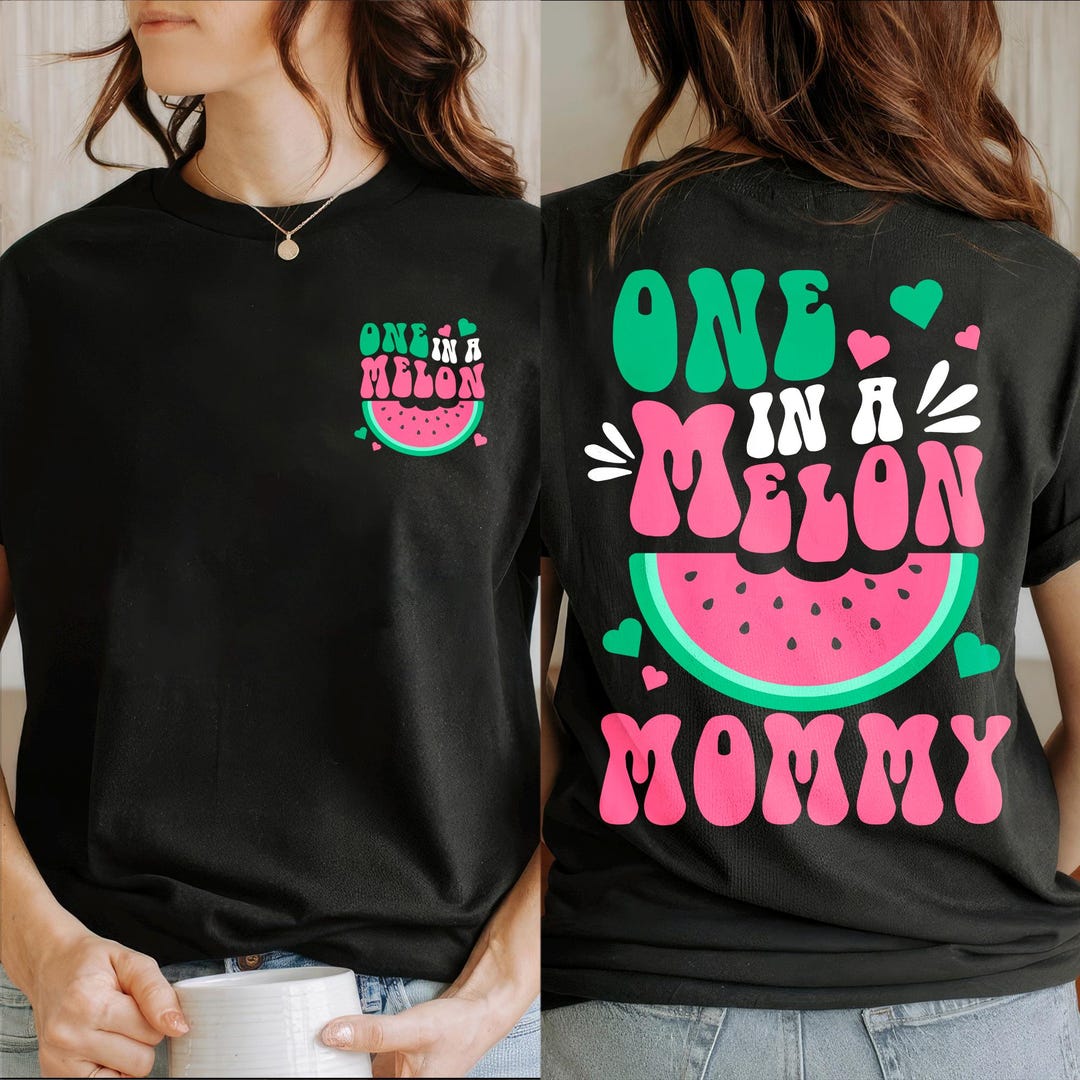 One in A Melon Mommy Shirt, Custom Watermelon Shirt, Birthday Shirt for ...