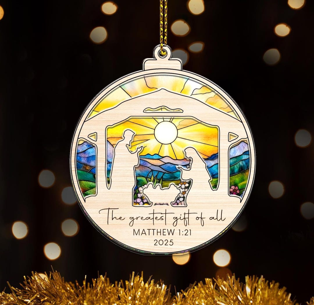 Nativity Christmas Ornament, the Greatest Gift of All Ornament ...