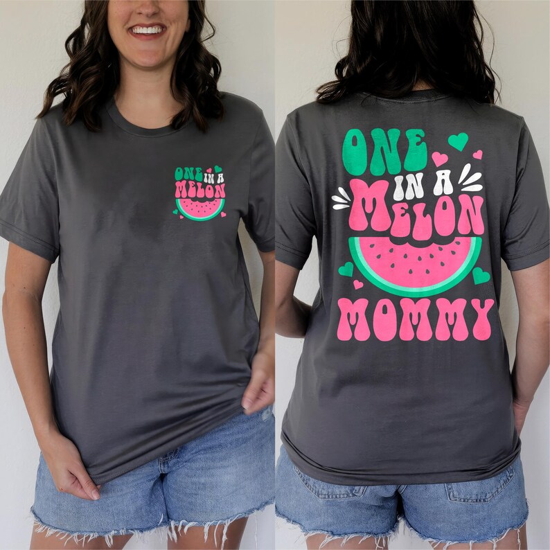 One in A Melon Mommy Shirt, Custom Watermelon Shirt, Birthday Shirt for ...