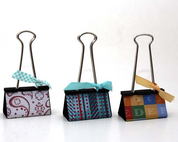 Altered Binder Clips Photo Holders Teacher Gift SALE - Etsy