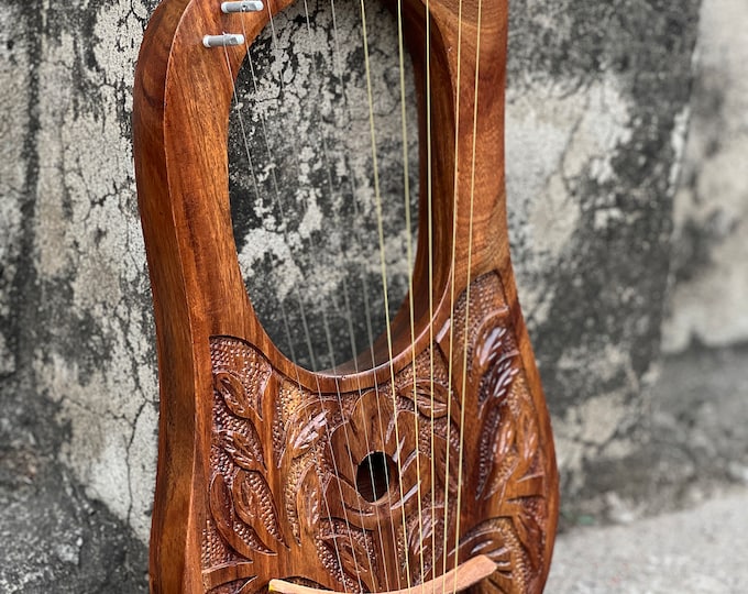 7 String Pentatonic Lyre Harp, Personalized Musical Instrument Gift ...