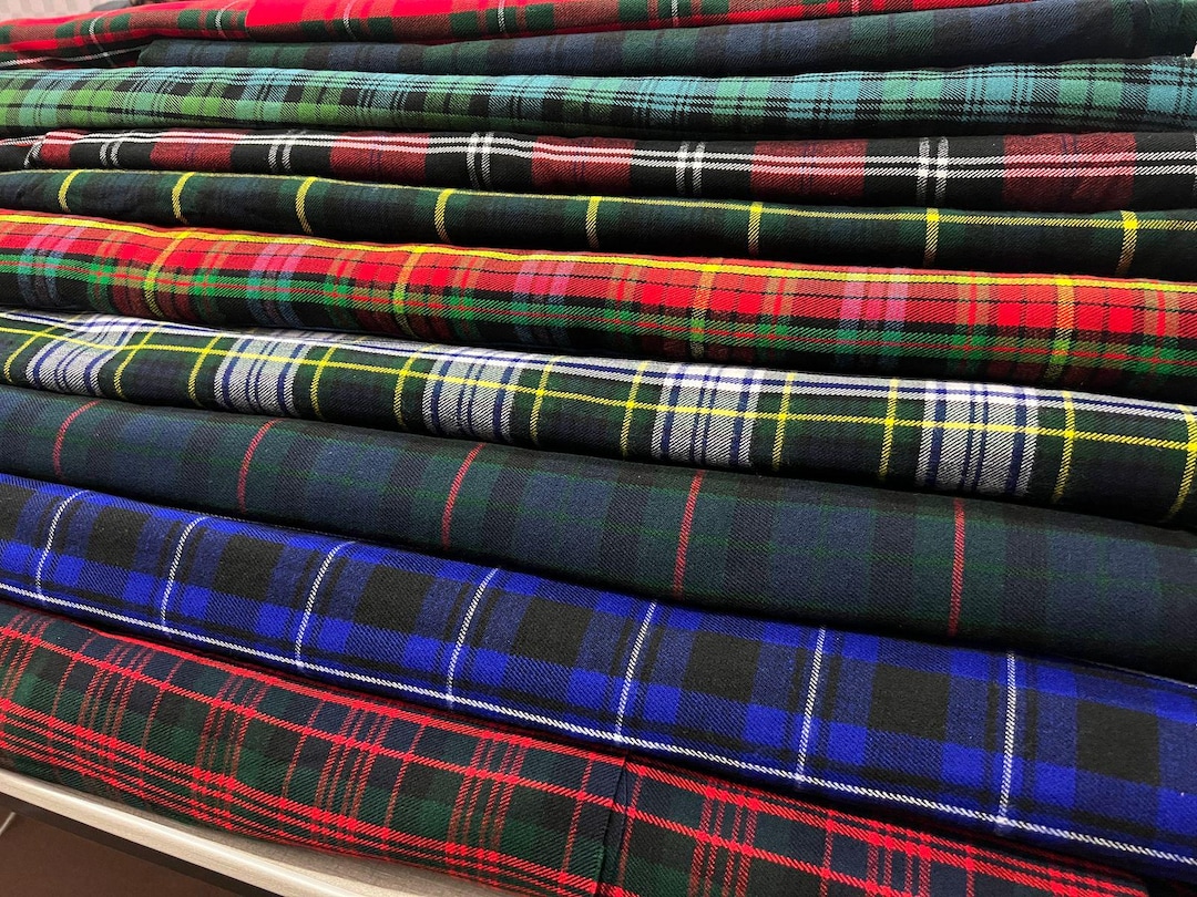Tartan Plaid Scottish Traditional Tartan Fabric 13oz Light Weight 54 ...