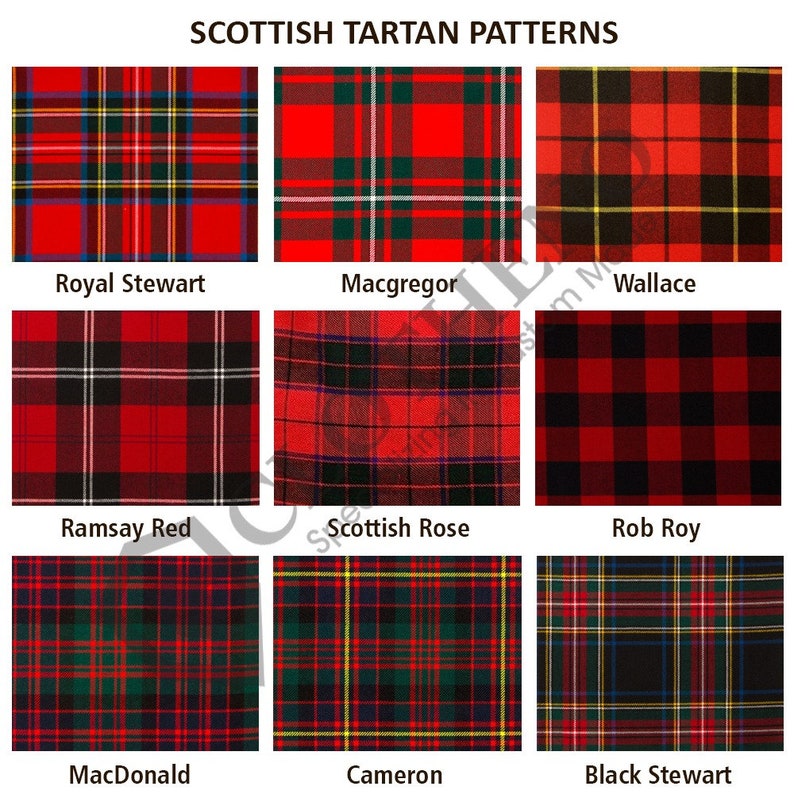Ladies Kilt Scottish Tartan Pleated Skirt 16" Inch Length Scottish ...