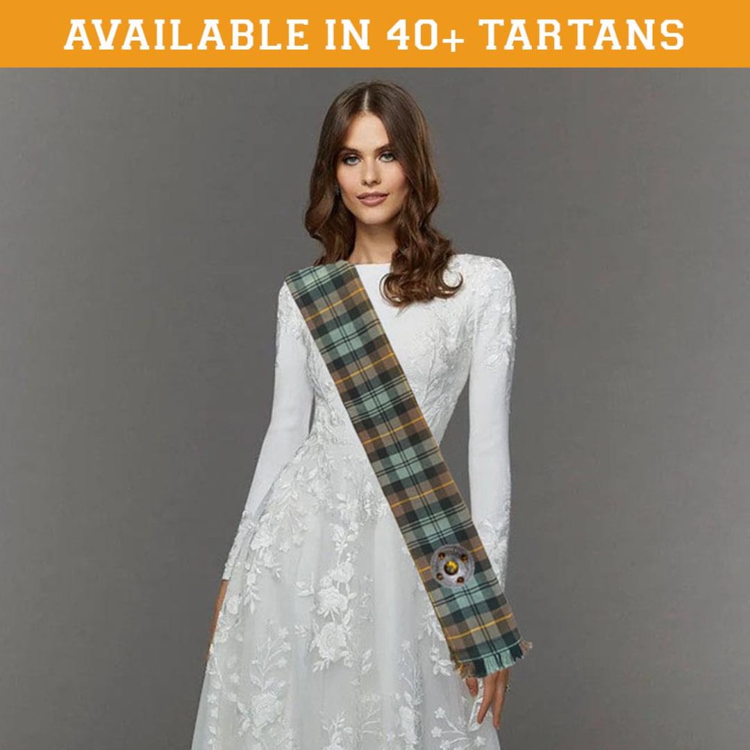 Tartan Wool Sash Women Custom Handmade Tartans Scottish Plaid 90" X 11 ...