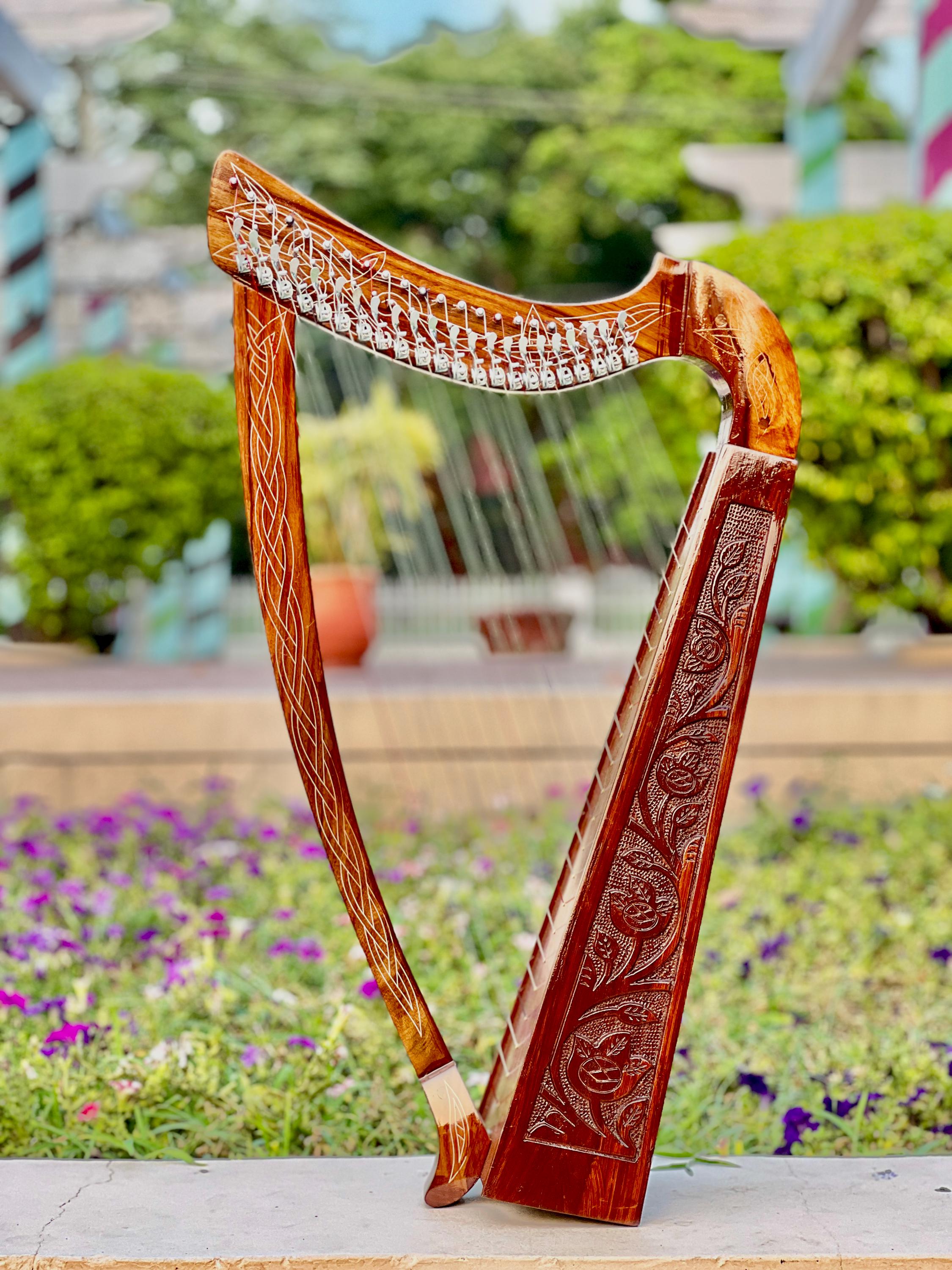 Rosewood Celtic Harps Traditional Vintage Lyre Harp Irish 9, 12, 19, 22 ...
