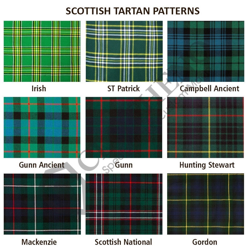 Ladies Kilt Scottish Tartan Pleated Skirt 16" Inch Length Scottish ...