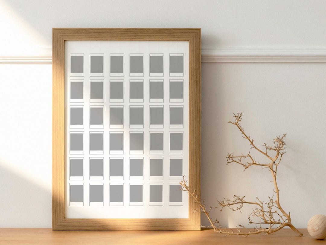 Instax Mini Picture Frame Guide | DIY Collage Template | Photo Layout ...