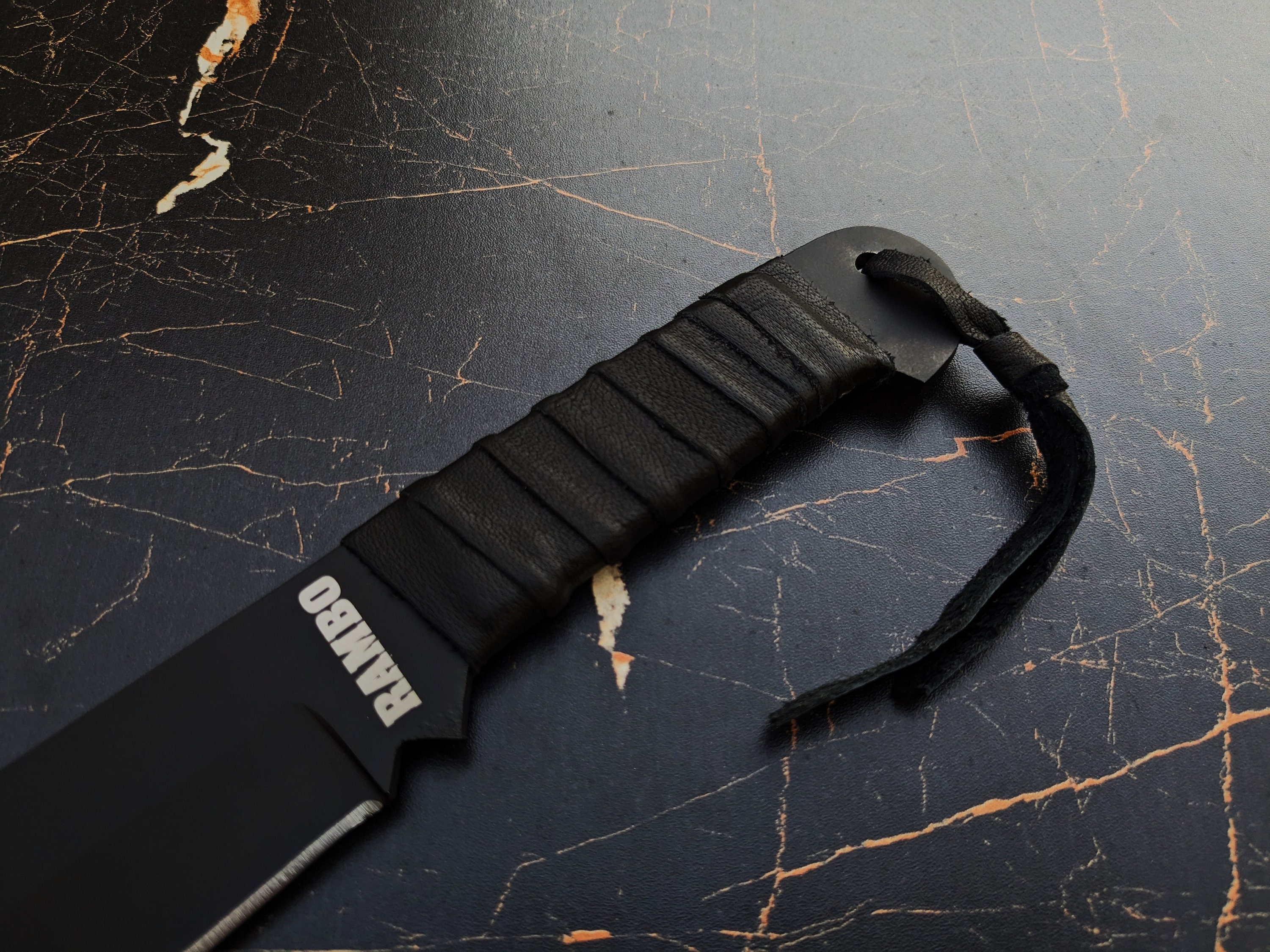 Rambo IV Machete: Handmade John Rambo Movie Replica Knife With Leather ...