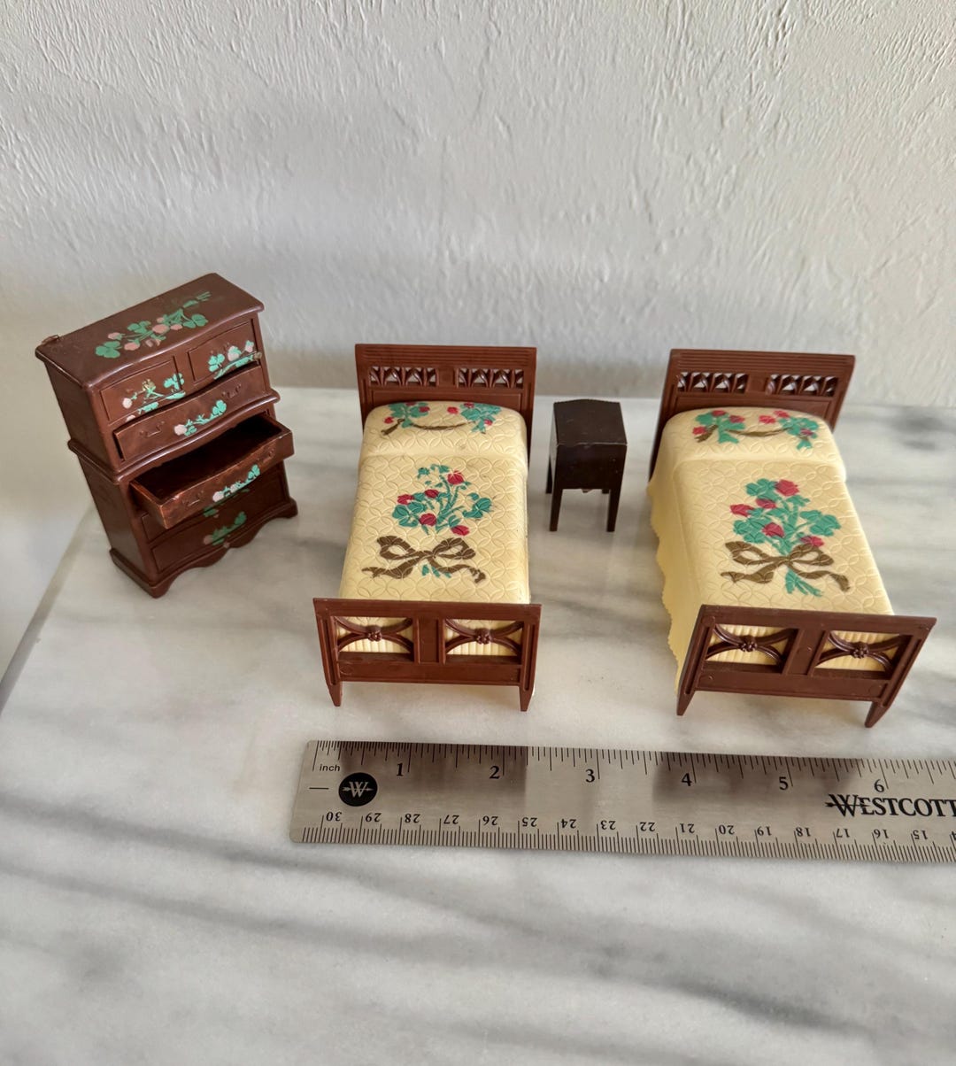 Vintage RENWAL Stenciled Bedroom Set for Tin Litho Dollhouses - Etsy