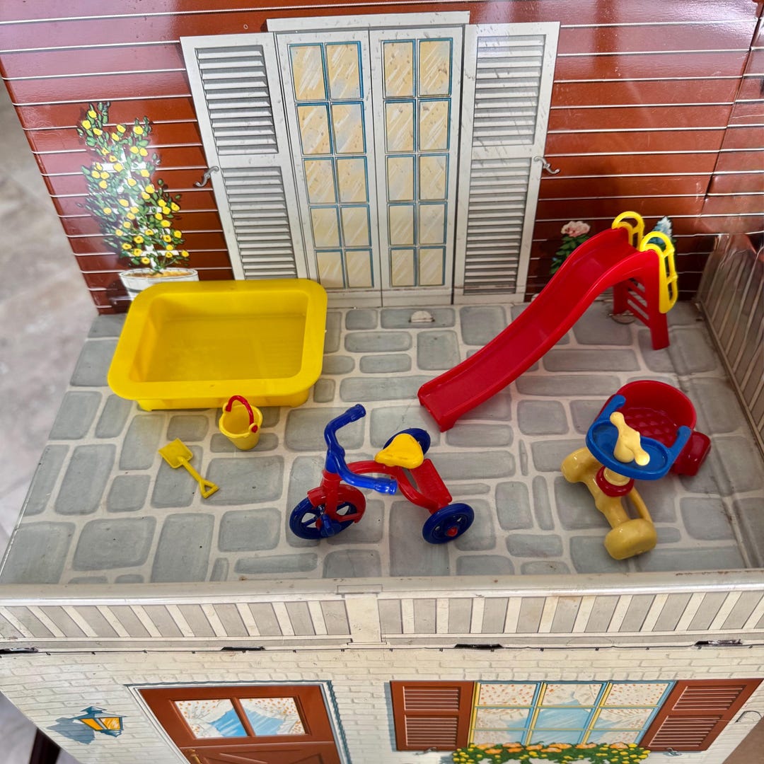 Vintage Renwal, Acme and Marx 6-piece Playground Set for Tin Litho ...