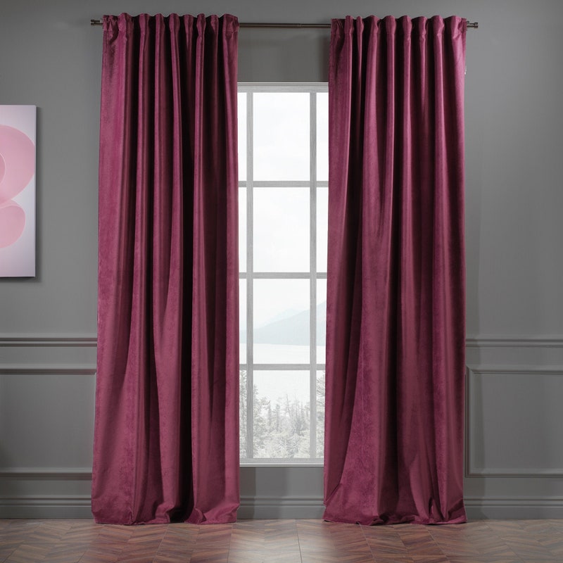 Long Velvet Curtains - Etsy