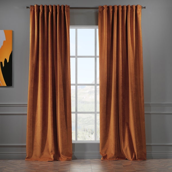 Burnt Orange Curtains - Etsy